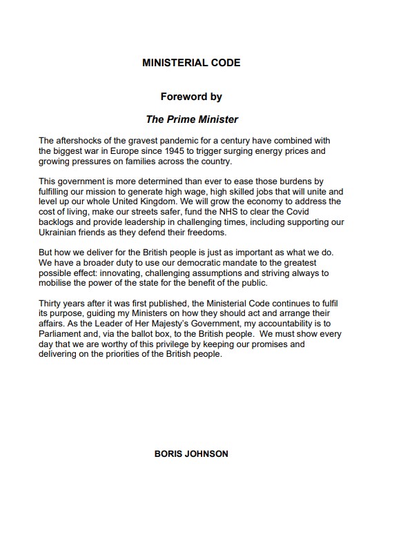 An open letter to my Tory MP on changes to the Ministerial Code ...